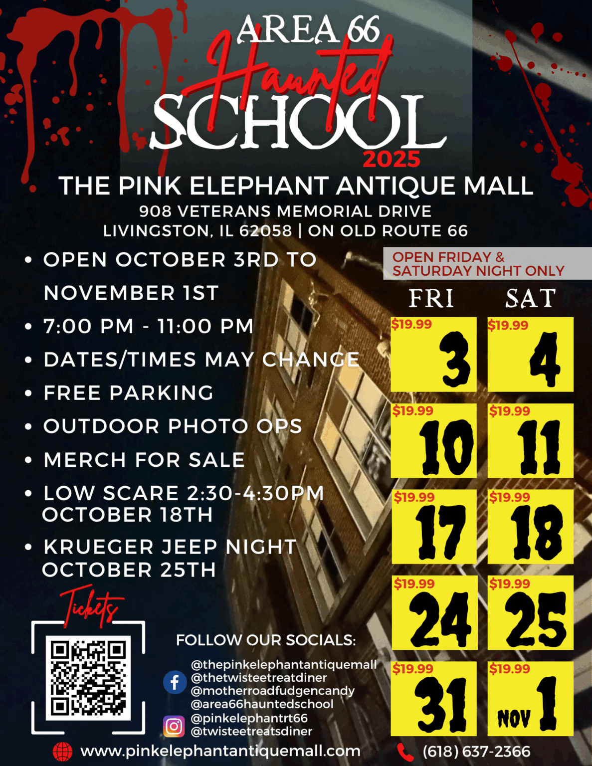 Area 66 Haunted School at The Pink Elephant Antique Mall | Illinois ...