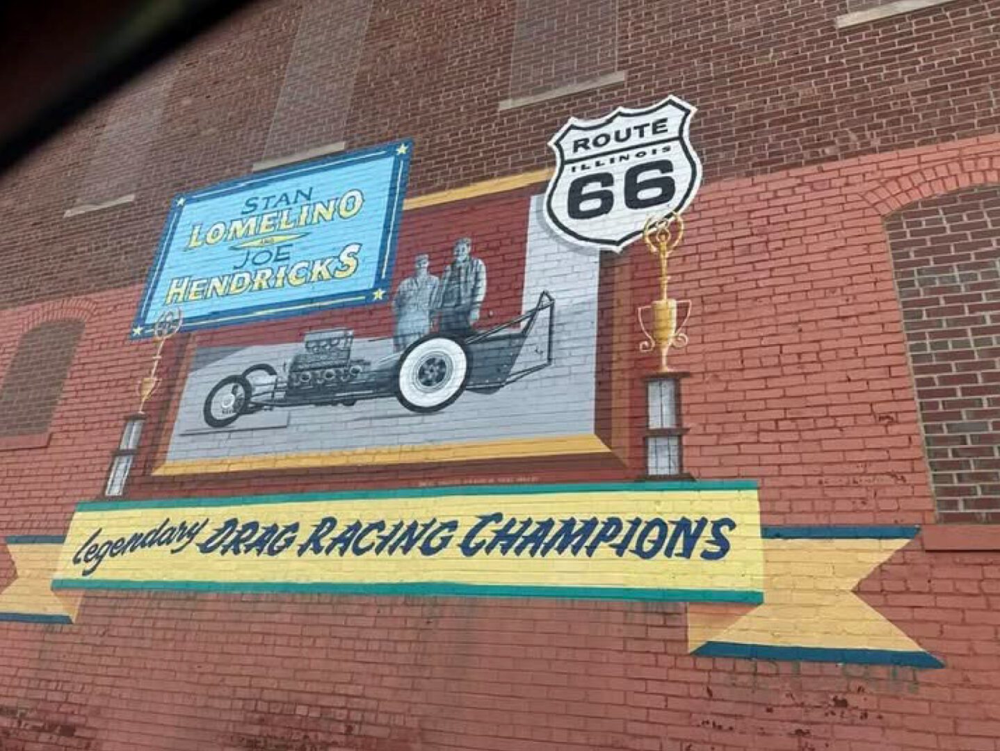 Ribbon Cutting for New Route 66 Drag Racing History Mural | Illinois ...